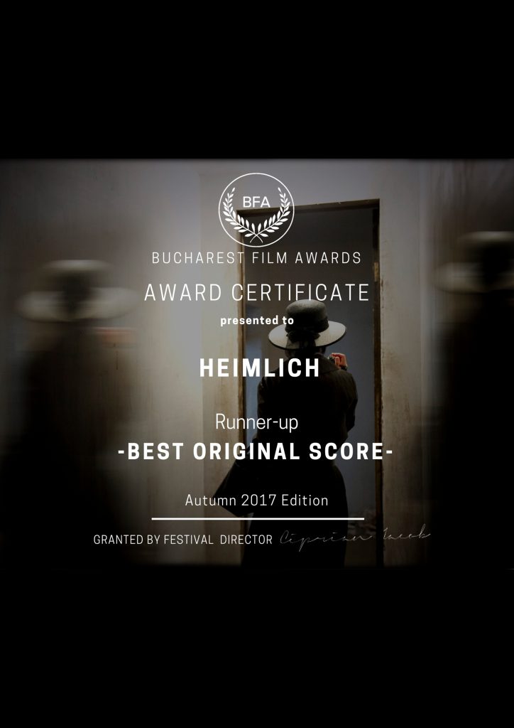 Best Original Score runner-up for Heimlich - Kostis Tsioulakis